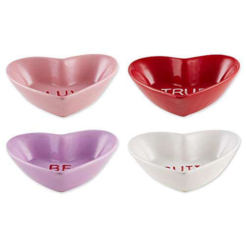 DII Valentine's Day Table Top Collection, Candy Bowls, Sweet Talk, 4 Piece, Candy Bowls, Sweet Talk