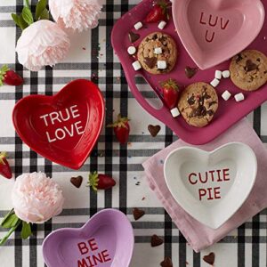 DII Valentine's Day Table Top Collection, Candy Bowls, Sweet Talk, 4 Piece, Candy Bowls, Sweet Talk