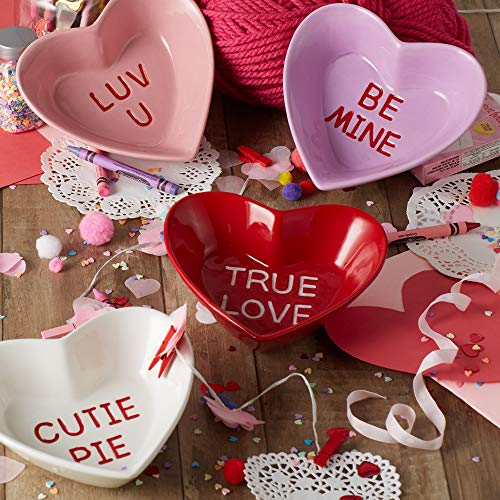 DII Valentine's Day Table Top Collection, Candy Bowls, Sweet Talk, 4 Piece, Candy Bowls, Sweet Talk