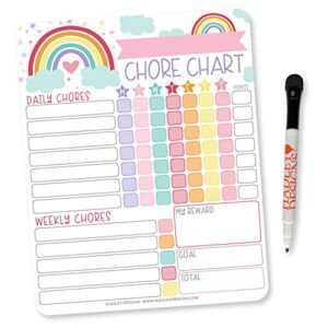 rainbow kids chore chart magnetic, reward chart for kids, good behavior chart for kids at home, my responsibility chart for kids, magnetic reward chart for kids behavior, chore chart for one child