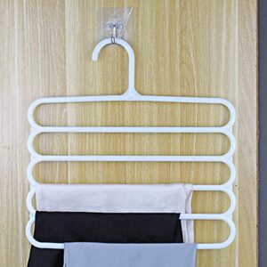 shlutesoy Space Saving Multi-Purpose Clothes Hangers,Non-Slip Space-Saving 5 Layered Closet Hook for House Wives Green