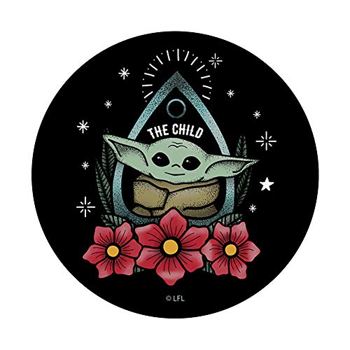 Star Wars: The Mandalorian The Child Floral Planchette PopSockets PopGrip: Swappable Grip for Phones & Tablets