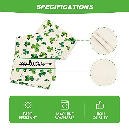 Artoid Mode Lucky Clover Shamrocks Table Runner, Seasonal St. Patrick's Day Holiday Kitchen Dining Table Runner for Home Party Decor 13 x 72 Inch