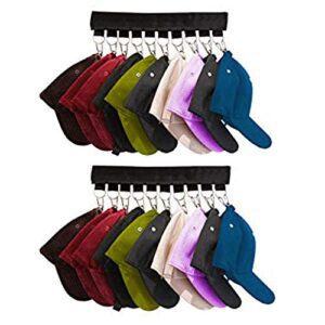 g genleas 2 pack 10 hat organizer hook loop tape cap stainless steel organizer hanger, folding clothes hangers foldable clothes drying rack for travel