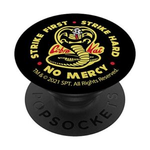 cobra kai strike first cobra logo popsockets swappable popgrip