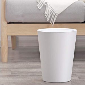 Trash can Simple Trash Can with Lid Round Plastic Trash Can Household Swing-lid Trash Can for Office, Living Room and Bedroom, 2 Colors Simple Human Trash can (Color : Gray)