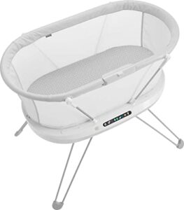 fisher-price baby bedside sleeper luminate bassinet with sound detection plus customizable lights music and sounds