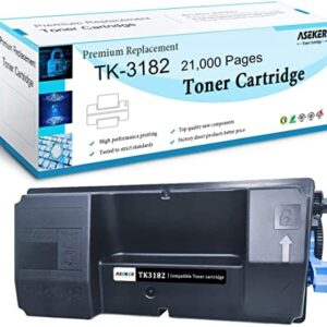 ASEKER Compatible TK3182 TK-3182 TK 3182 1T02T70US0 Toner Cartridge for Kyocera EcoSys P3055dn M3655idn Printer 21000 Pages (Black,1-Pack)