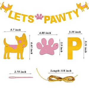 IDOLPET Dog Birthday Bandana Large Dog Birthday Hat Happy Birthday Dog Bone Toy Dog Party Set Pet Happy Birthday Party Suppliers Dog Birthday Accessories and Pet Decorations (Pink)