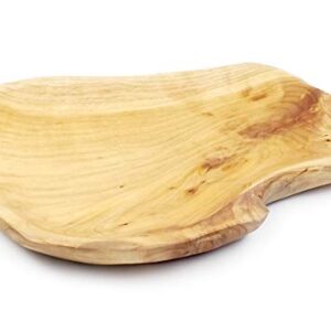 EWEIGEER Wood Fruit Snack Dish Hand-Carved Candy Dish Natural Handmade Wooden Serving Tray Wood Root Carved Dish Fruit Bowl 12.5"