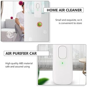 NUOBESTY Air Purifiers Small Air Cleaner Room Air Filter High Efficiency Portable Double Output Anion Air Cleaner For Home Office Pets Smokers Dust White