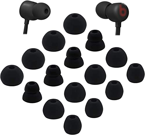 ALXCD Ear Tips Replacement for Beats Flex Wireless Earphones, S/M/L/D 4 Sizes 8 Pairs Soft Silicone Eargel Earbuds Tips, Fit for Beats Flex, 8 Pairs (Black)