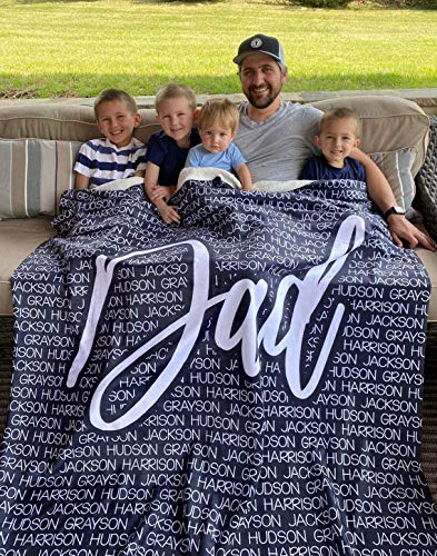 Personalized Name Blanket for Your Family, Custom Throw Blanket with Name, Best Gift for Daughter, Mom, Dad, Grandma. Great Gift for Birthday, Christmas, Graduation, Mother Day, Wedding Gift