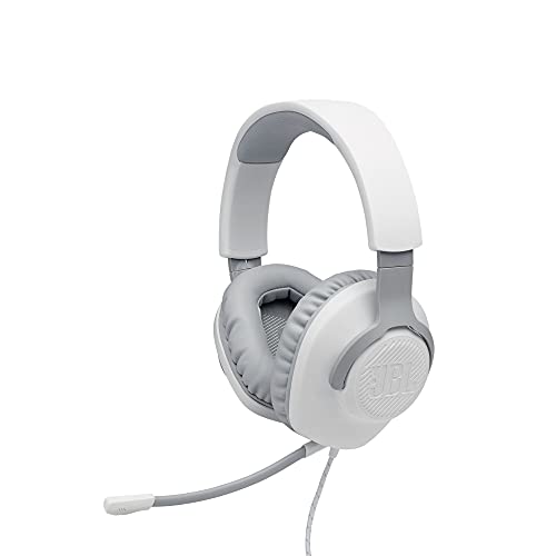 JBL Quantum 100 - Wired Over-Ear Gaming Headphones - White (Renewed)