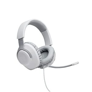 JBL Quantum 100 - Wired Over-Ear Gaming Headphones - White (Renewed)