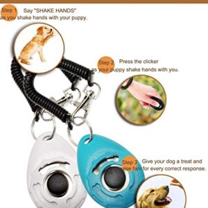 Training Clicker for Pet Like Dog Cat Horse Bird Dolphin Puppy with Wrist Strap, 2 Pack