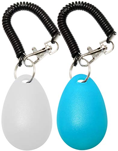 Training Clicker for Pet Like Dog Cat Horse Bird Dolphin Puppy with Wrist Strap, 2 Pack