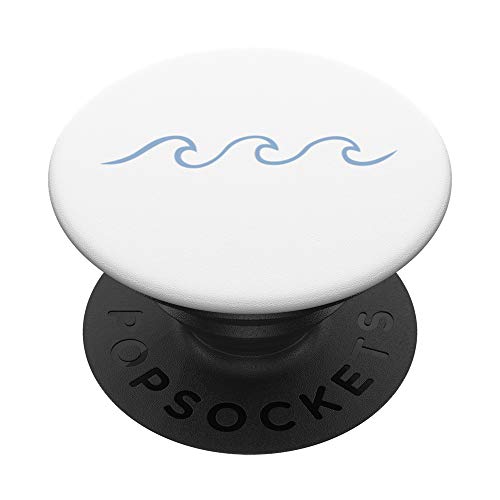 aesthetically pleasing one line art wave minimalist surf PopSockets Swappable PopGrip