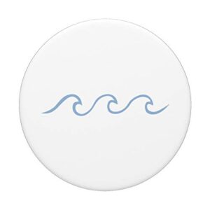 aesthetically pleasing one line art wave minimalist surf PopSockets Swappable PopGrip