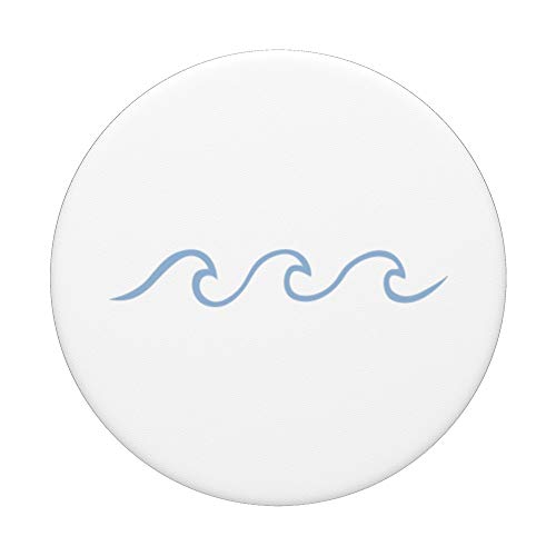 aesthetically pleasing one line art wave minimalist surf PopSockets Swappable PopGrip