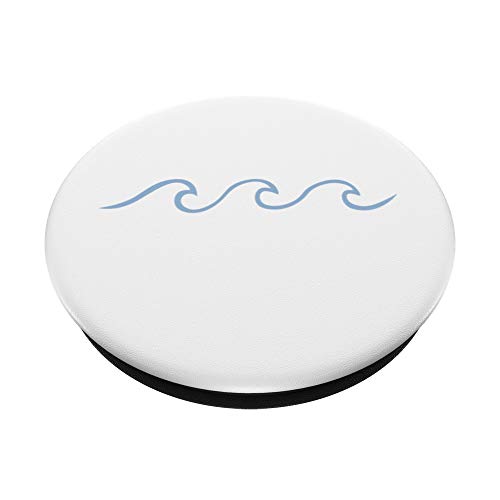 aesthetically pleasing one line art wave minimalist surf PopSockets Swappable PopGrip