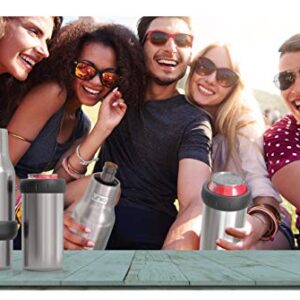 4 in 1 Insulated Bottle & Slim Can Cooler for Beer, Perfect for 11oz, 12oz & 16oz Cans & Beer Bottles - Patent Pending Stainless Steel Insulated Can Cooler Design That Keeps Drinks Cold for X Hours