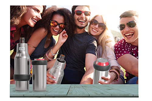 4 in 1 Insulated Bottle & Slim Can Cooler for Beer, Perfect for 11oz, 12oz & 16oz Cans & Beer Bottles - Patent Pending Stainless Steel Insulated Can Cooler Design That Keeps Drinks Cold for X Hours