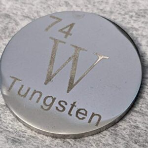 Tungsten (W) 30.68mm Metal Disc - Polished - One Troy Ounce