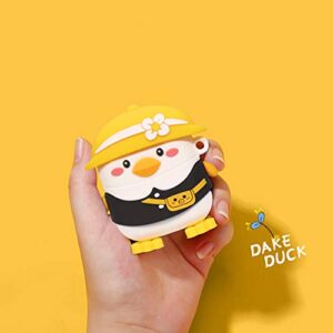 Gdpaddy Soft Silicone Case Cover Compatible with Apple AirPods 1&2,3D Cute Cartoon Shockproof Protective Earphone Case (White)