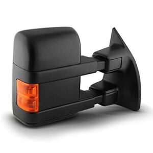 acanii - for 2008-2016 ford f250 f350 f450 superduty telescoping power heated led signal towing mirror passenger side