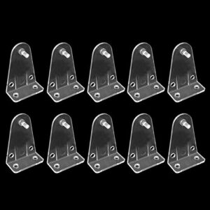 AXLIZER 10pcs Hold Down Brackets Transparent Plastic Fixing Bracket Blind Hole Hook Suitable for Blinds or Windows