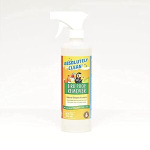 absolutely clean amazing bird poop cleaner spray - just spray/wipe - safely & easily removes bird messes - use indoor/outdoor - made in the usa