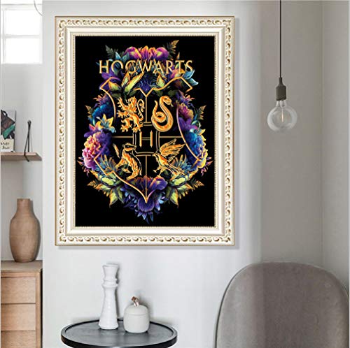 Diamond Painting Kits for Adults, Large Size 5D DIY Round Crystal Rhinestone Embroidery Kits Diamond Art Full Drill Diamond Painting Magic Badge Perfect for Home Wall Deco (Diamond Dotz 14x18inch)