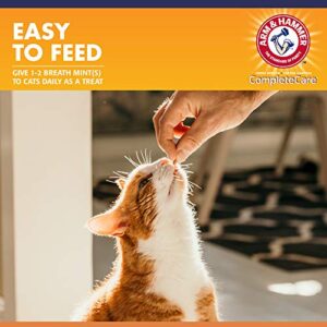 Arm & Hammer For Pets Complete Care Cat Dental Mints, 40 Count | Chicken Flavored Cat Dental Treats for Fresh Breath and Tartar Control | Baking Soda Enhanced Formula with Natural Ingredients