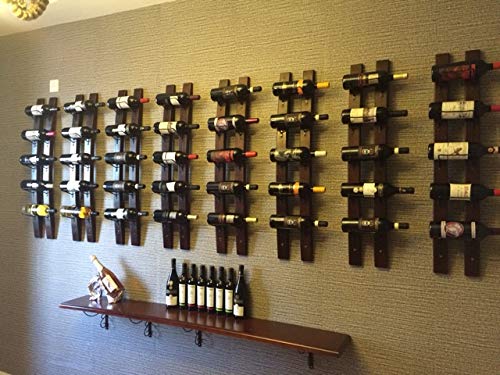 Wall Mounted Wine Rack | Hanging Liquid Bottle Shelf Rustic Barrel Stave Hanging Wooden Wall-Mounted Wine Rack