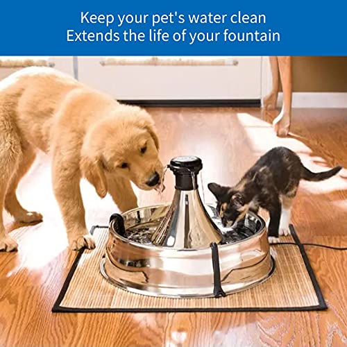 MyfatBOSS Premium Charcoal Filters, Pet Water Filter and Foam Pre-Filters Replacement for Petsafe Drinkwell Stianless Steel 360 Fountain, Dog and Cat Pet Fountain Filters, 10 + 5 Packs