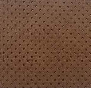 FABRICS FOREVER - Faux Leather Semi Perforated Tobacco Cinnamon Upholstery Fabric by the Yard - 54’’ Wide | Semi Perforated Tobacco Vinyl Fabric Material Faux Leather Sheets for DIY, Upholstery Crafts