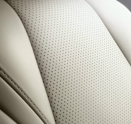 FABRICS FOREVER - Faux Leather Semi Perforated Tobacco Cinnamon Upholstery Fabric by the Yard - 54’’ Wide | Semi Perforated Tobacco Vinyl Fabric Material Faux Leather Sheets for DIY, Upholstery Crafts