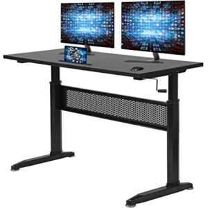 Standing Desk 48 inches Converter Computer Workstation Height Adjustable Desk Large Desktop Stand Up Desk Ergotron Laptop Sit-Stand Desk Fit Dual Monitor for Home Office,Black