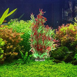 MR.FOAM Large Aquarium Plants, Fish Tank Plants Decoration Ornament for All Fish Artificial Plastic Lifelike Water Plant Ornament Fish Tank Decorations 12.6 inch Tall 7.09 inch Wide