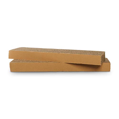 EveryYay Scratchin' The Surface Single-Wide Cardboard Refills for Cat Scratchers, 18.5" L X 4.5" W X 1.75" H, Pack of 2