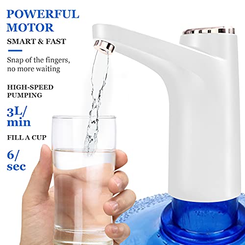 DOTSOG Electric Water Bottle Pump 5 Gallon Bottle Build-in TDS Water Quality Tester Wireless & Portable for Home Kitchen Office Use