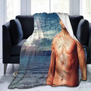 paul walker ultra-soft cozy flannel blankets micro-fleece bed blanket for couch fleece - all season premium bed blanket 50"x40"