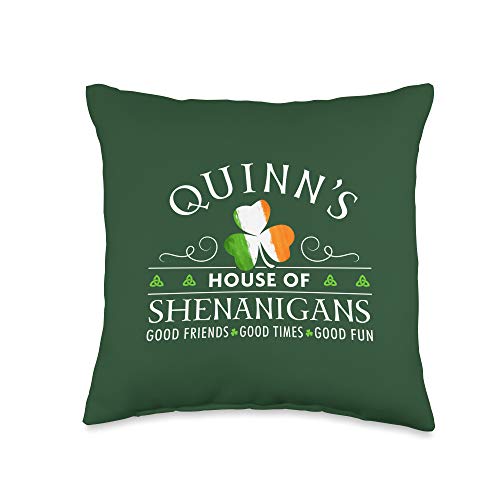 Quinn Family Name Gifts Quinn Family Name Gift Personalized Irish Home Decor Throw Pillow, 16x16, Multicolor