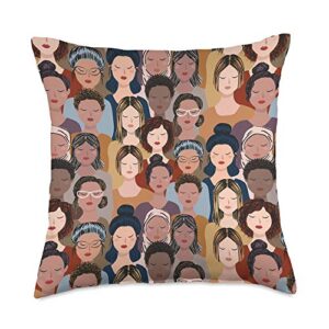 community diversity equality gift for empowerment social justice & human rights activist throw pillow, 18x18, multicolor