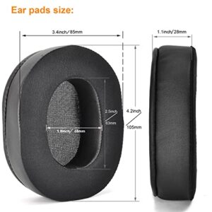 M50X Thicker Cooling Gel Ear Pads Replacement Ear Cushion Compatible with ATH M50X M40X / M50XBT / HyperX Cloud & Cloud 2 / SteelSeries Arctis 3/7 / 9X & Pro/Sony MDR 7506 / Stealth 600 Headset