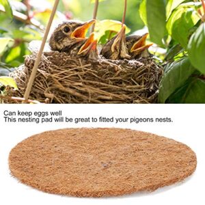 zhuolong 10PCS Bird Nesting Pads Natural Coconut Fiber Parrots Breeding Nests Bird Eggs Mat Breathable Dry Grass Mattress Provides Warm Hut Material Comfortable Bedding for Birds Pigeons