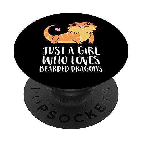 Just a Girl Who Loves Bearded Dragons Lizard Reptile PopSockets Swappable PopGrip