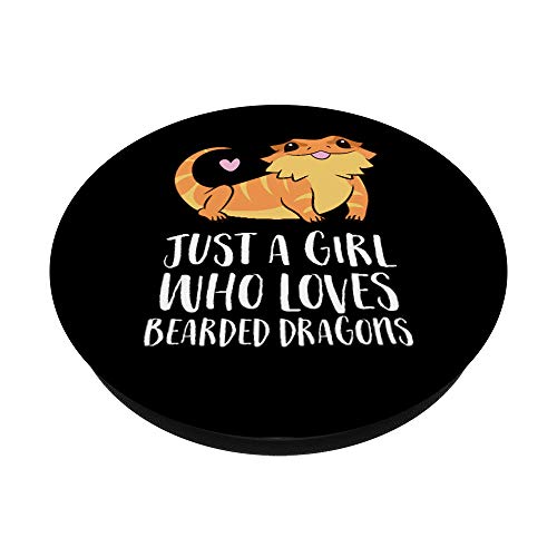 Just a Girl Who Loves Bearded Dragons Lizard Reptile PopSockets Swappable PopGrip