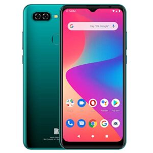 blu g50 mega | 2021 | all day battery | unlocked | 6.5” hd+ infinity display | 32gb | dual 12+12mp camera | us version | us warranty | green